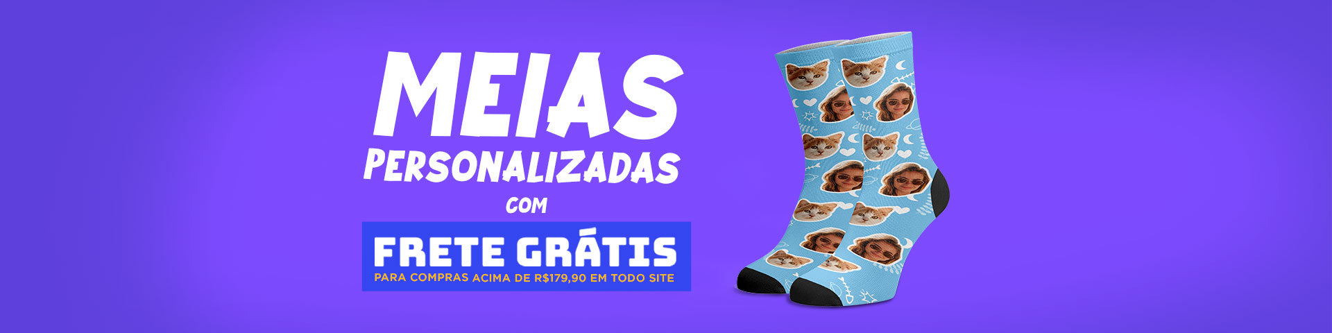Meias Divertidas - Modelos exclusivos para você escolher.